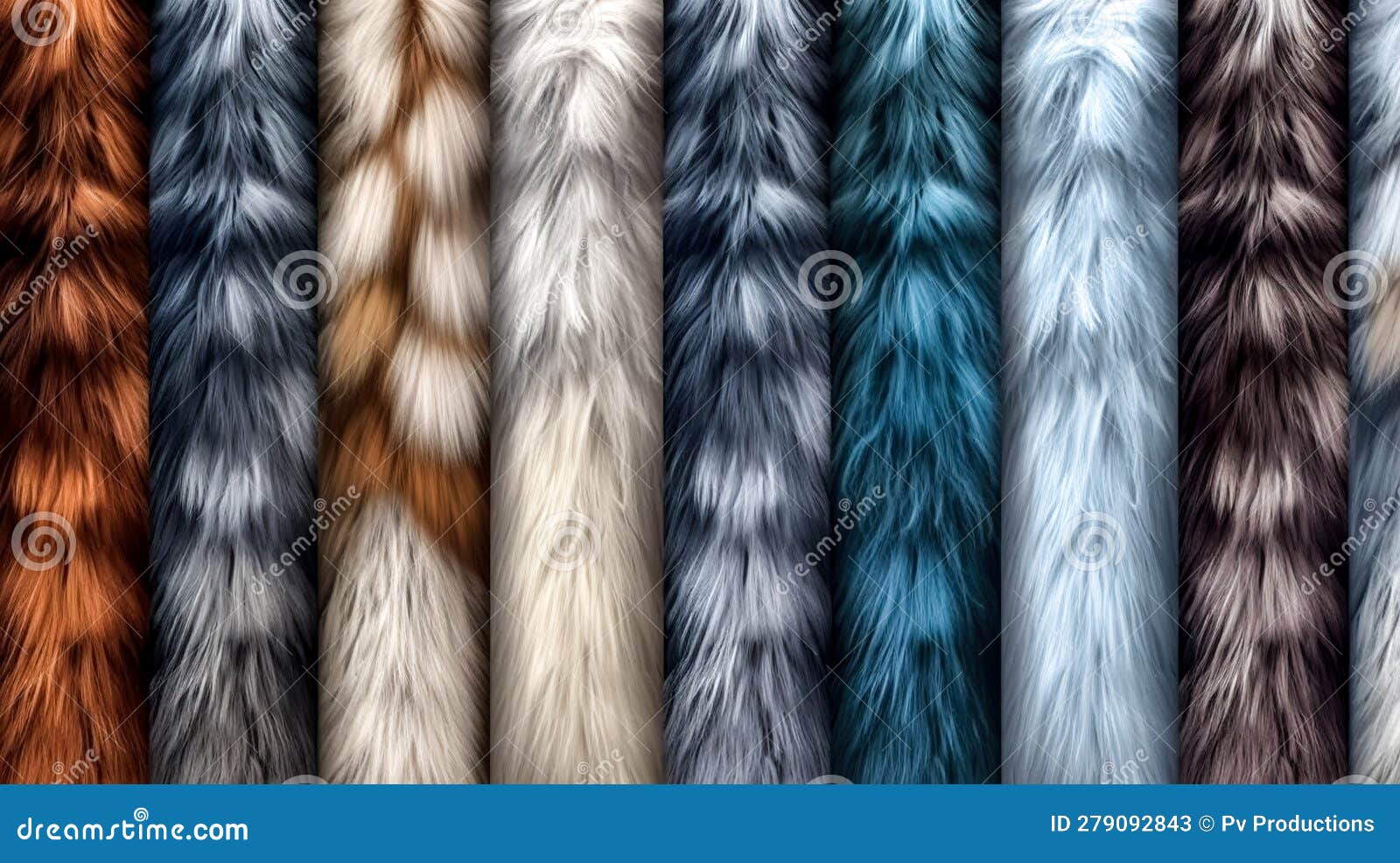 Texture Background with Fur of Different Colors, Generative AI. Stock ...
