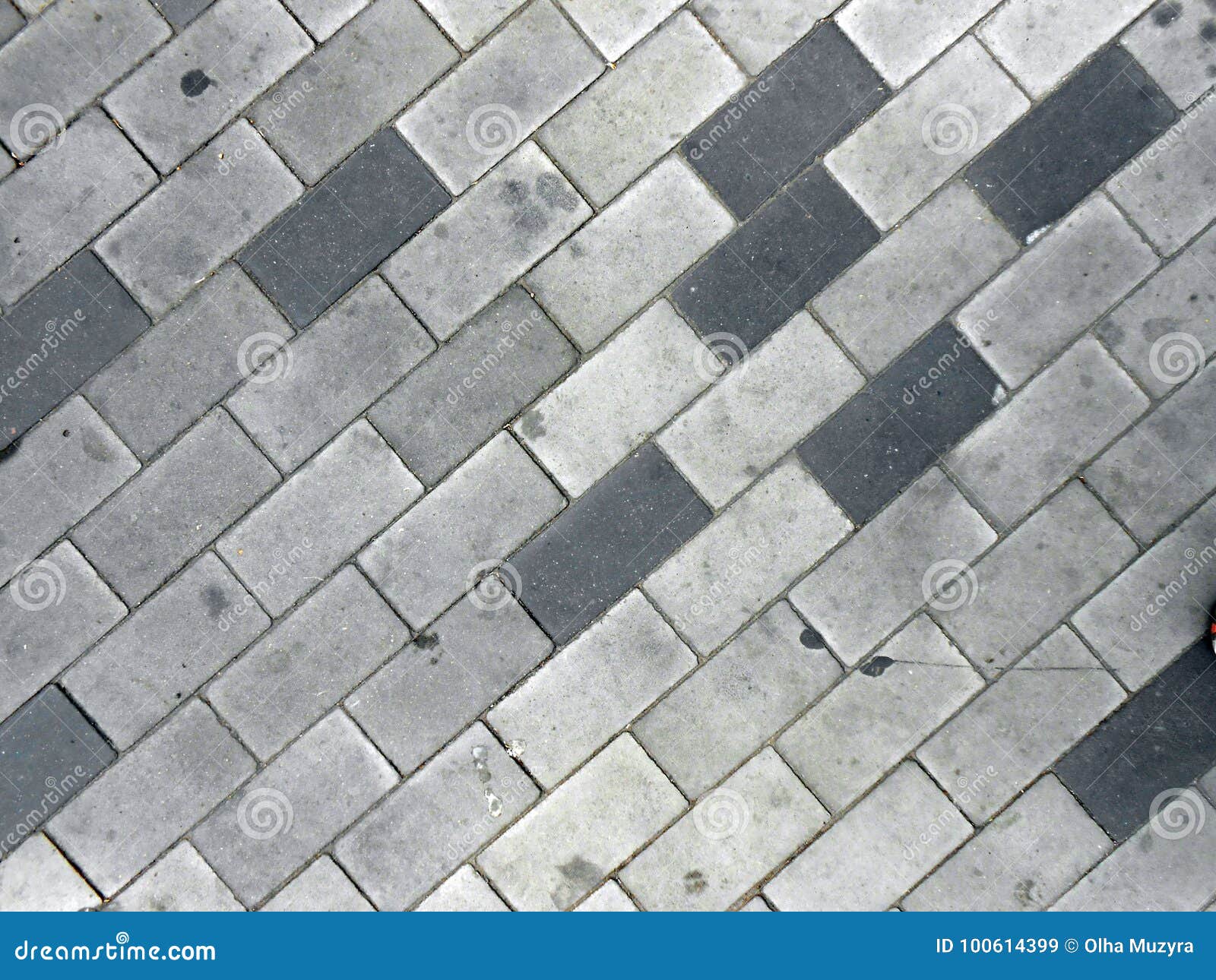 Gray Rectangular Tile Blocks For Sidewalk Footpath Royalty-Free Stock ...