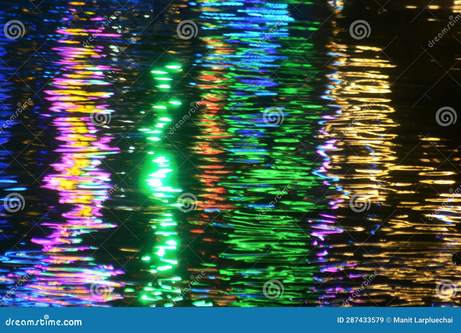 Texture and Background Image of the Color Lights Reflection on the ...