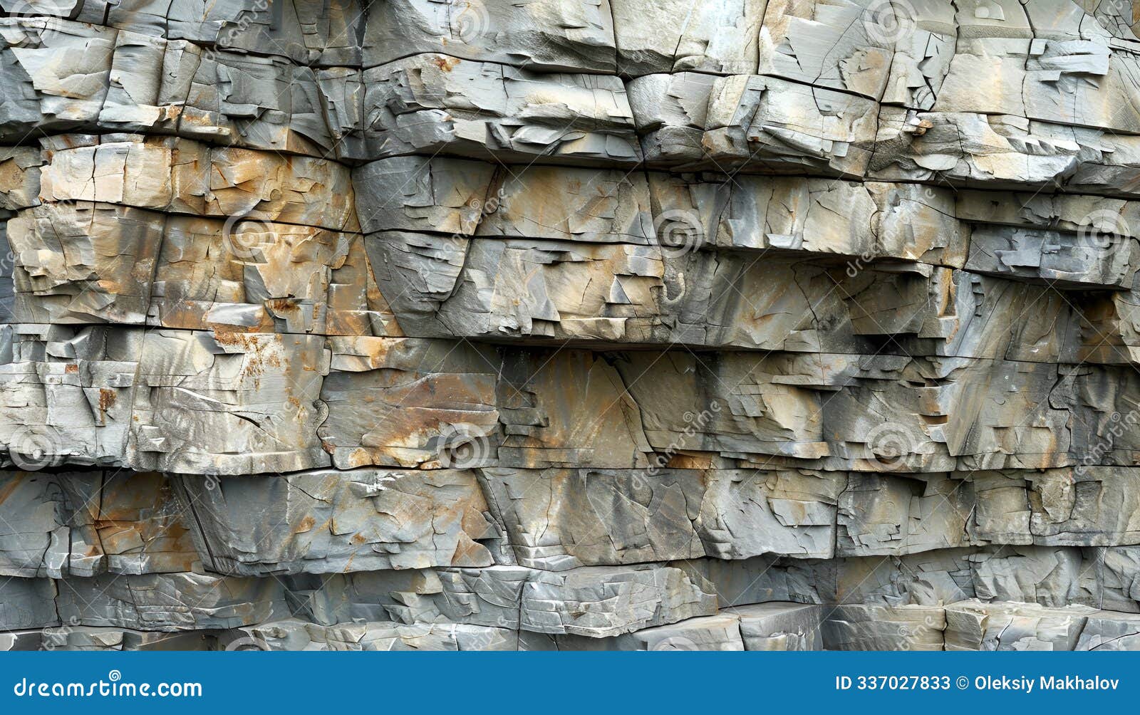 Texture, Background Layers and Cracks in Sedimentary Rock on Cliff Face ...
