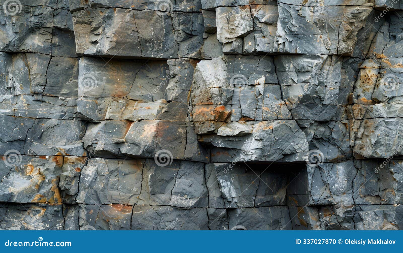Texture, Background Layers and Cracks in Sedimentary Rock on Cliff Face ...