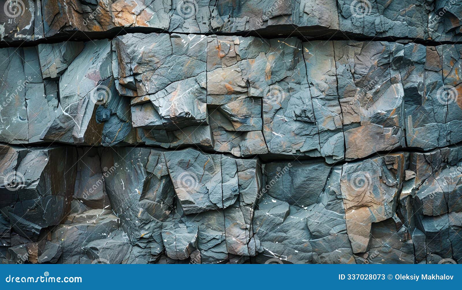 Texture, Background Layers and Cracks in Sedimentary Rock on Cliff Face ...