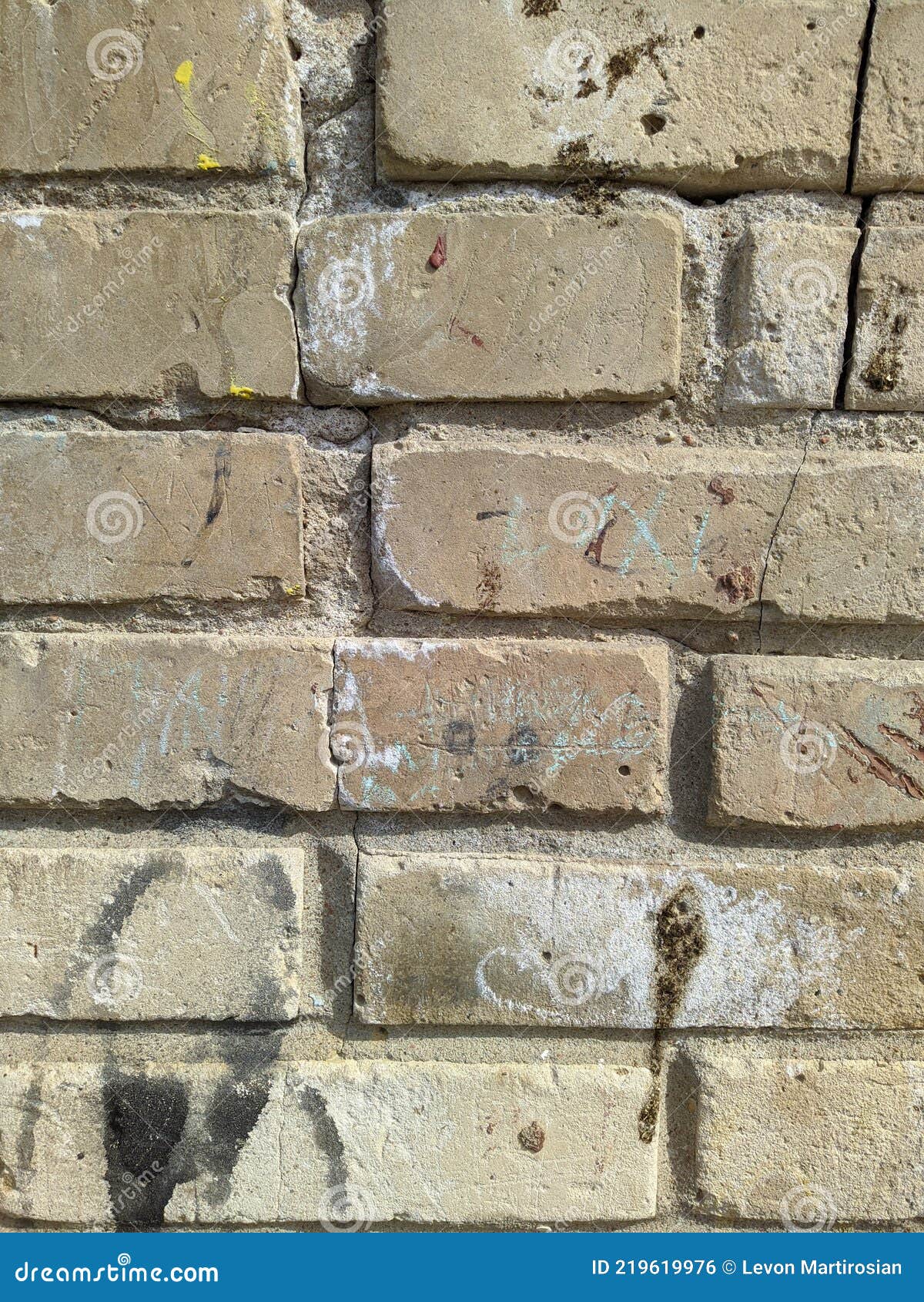 Texture and Background of Old and White Bricks Wall Stock Photo - Image ...