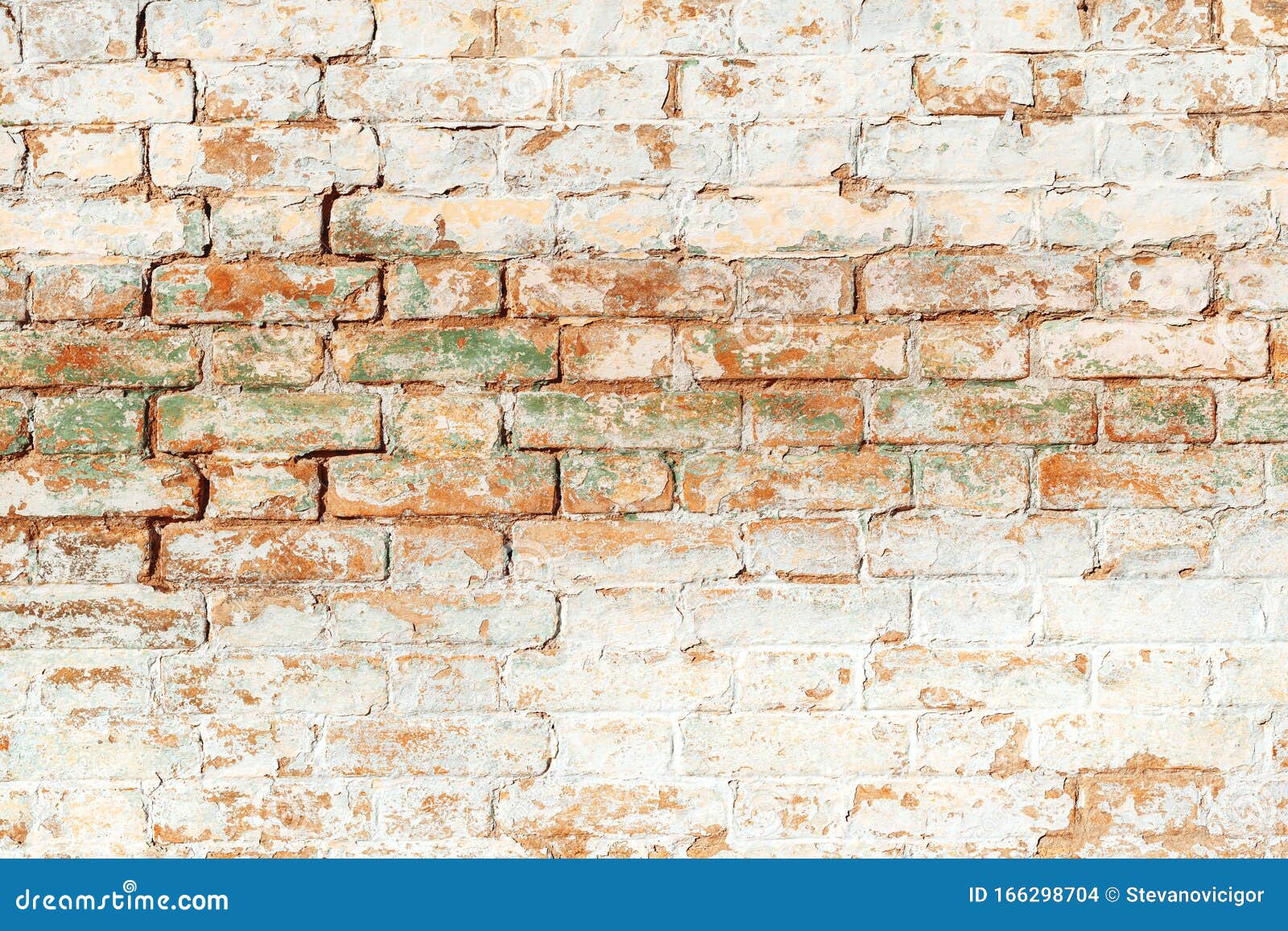 Texture and Background of Old Worn Brick Wall Surface Stock Photo - Image of wall, brick: 166298704