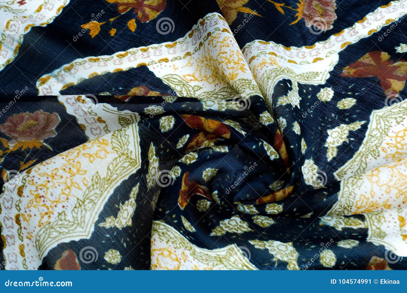 Texture, Background, Pattern. Black Silk Handkerchief Stock Image ...