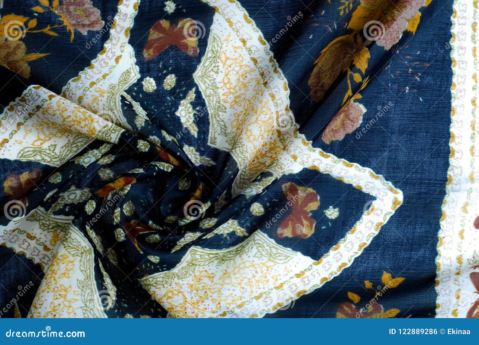 Texture, Background, Pattern. Black Silk Handkerchief Stock Photo ...