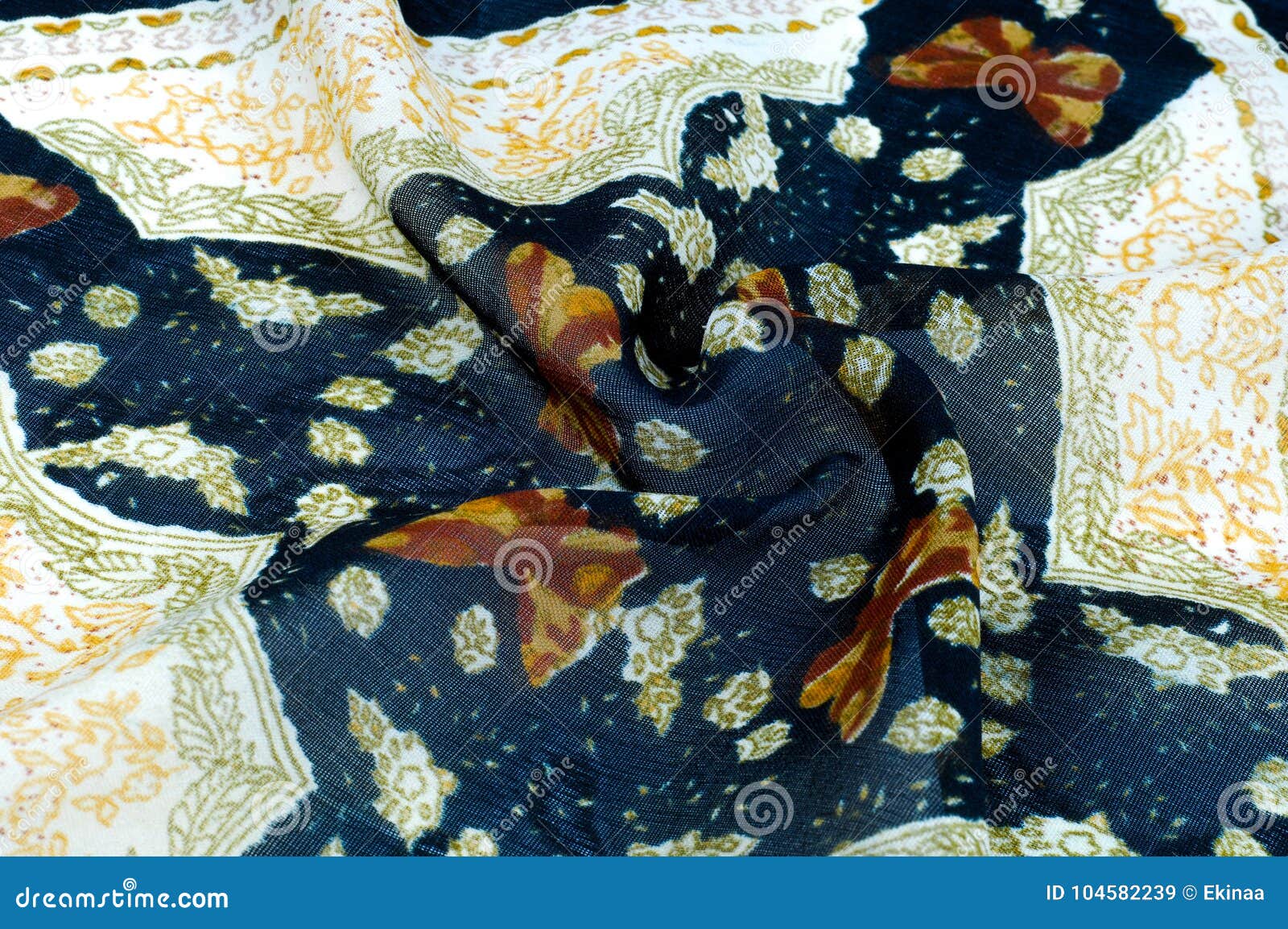 Texture, Background, Pattern. Black Silk Handkerchief Stock Image ...