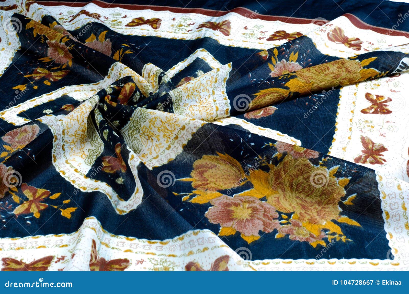 Texture, Background, Pattern. Black Silk Handkerchief Stock Image ...