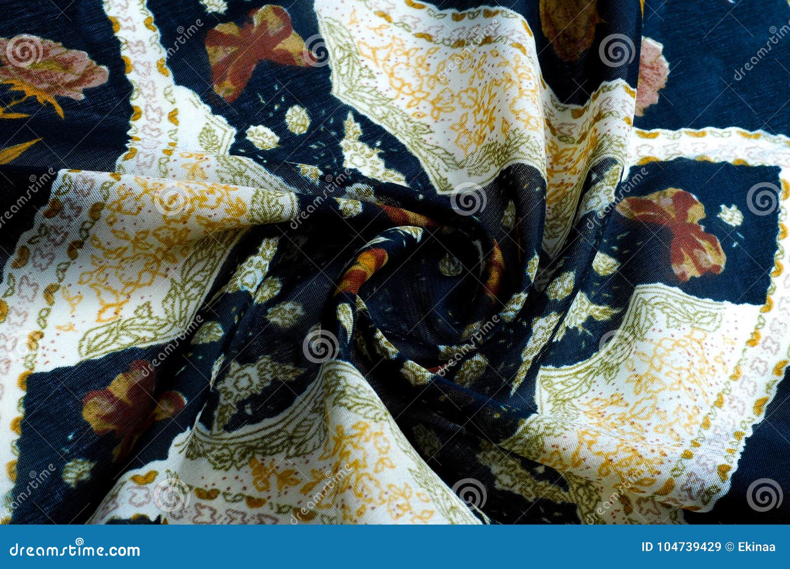 Texture, Background, Pattern. Black Silk Handkerchief Stock Image ...