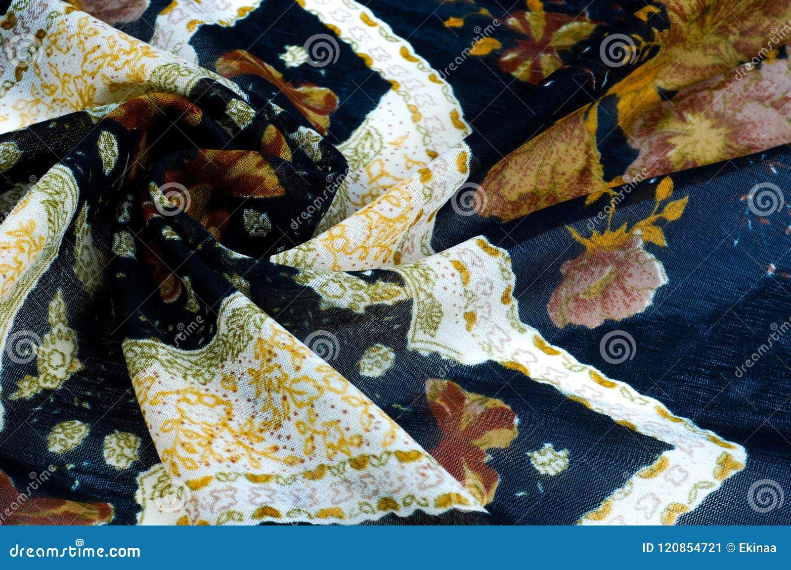 Texture, Background, Pattern. Black Silk Handkerchief Stock Image ...