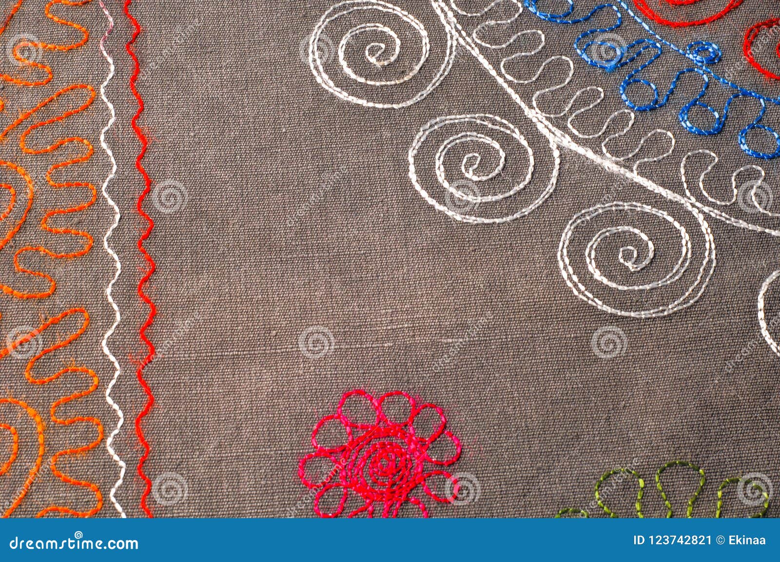 Texture, Background, Pattern. Cloth of Cotton with Embroidery of Stock ...
