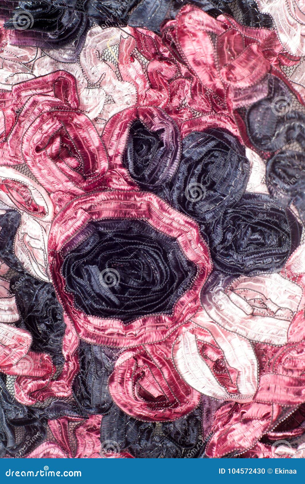 Texture Background Pattern. Cloth Lace, Embroidered Flowers of B Stock ...