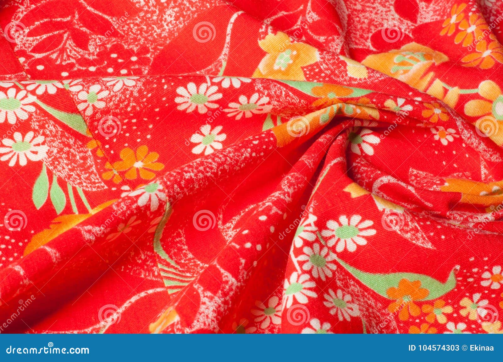 Texture, Background, Pattern. Cotton Cloth of Red Color, on the Stock ...