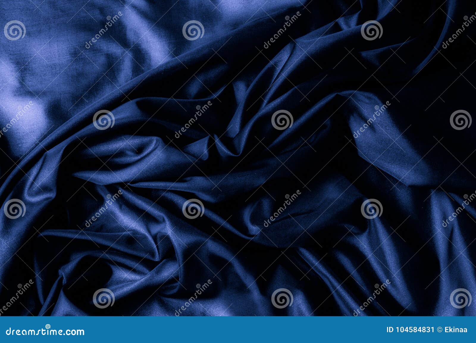 Texture, Background, Pattern. Dark Blue Silk Fabric Stock Image - Image ...
