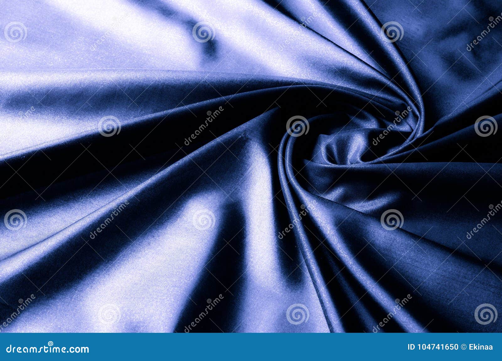 Texture, Background, Pattern. Dark Blue Silk Fabric Stock Photo - Image ...