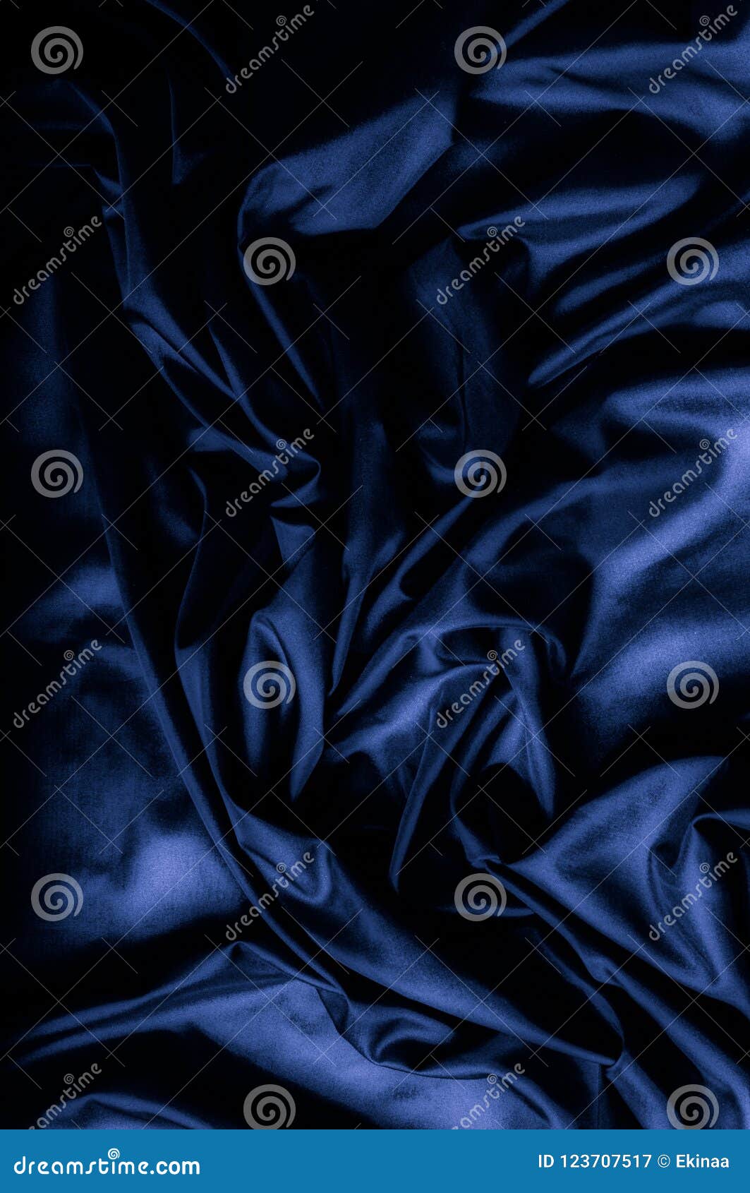 Texture, Background, Pattern. Dark Blue Silk Fabric Stock Image - Image ...