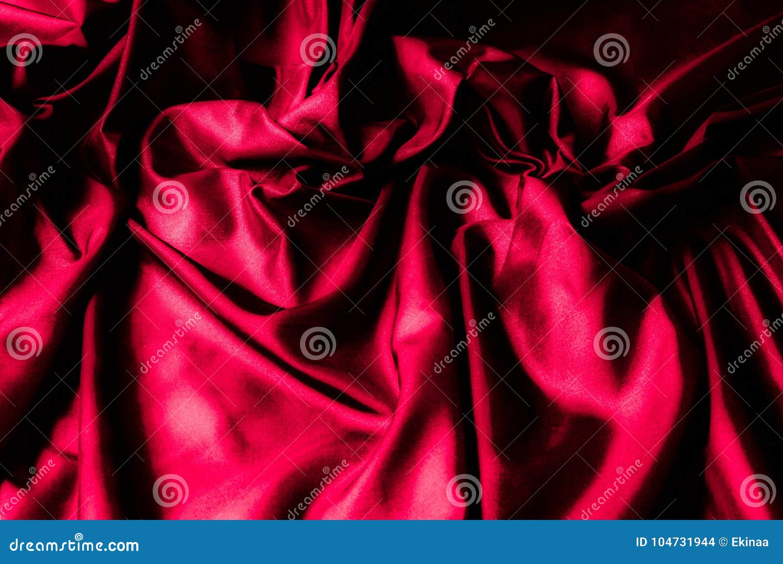 Texture, Background, Pattern. Dark Red Silk Fabric Stock Photo - Image ...