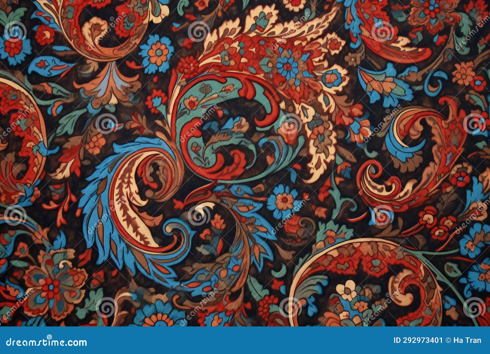 Texture, Background, Pattern, Fabric Silk Brown with a Paisley Pattern ...