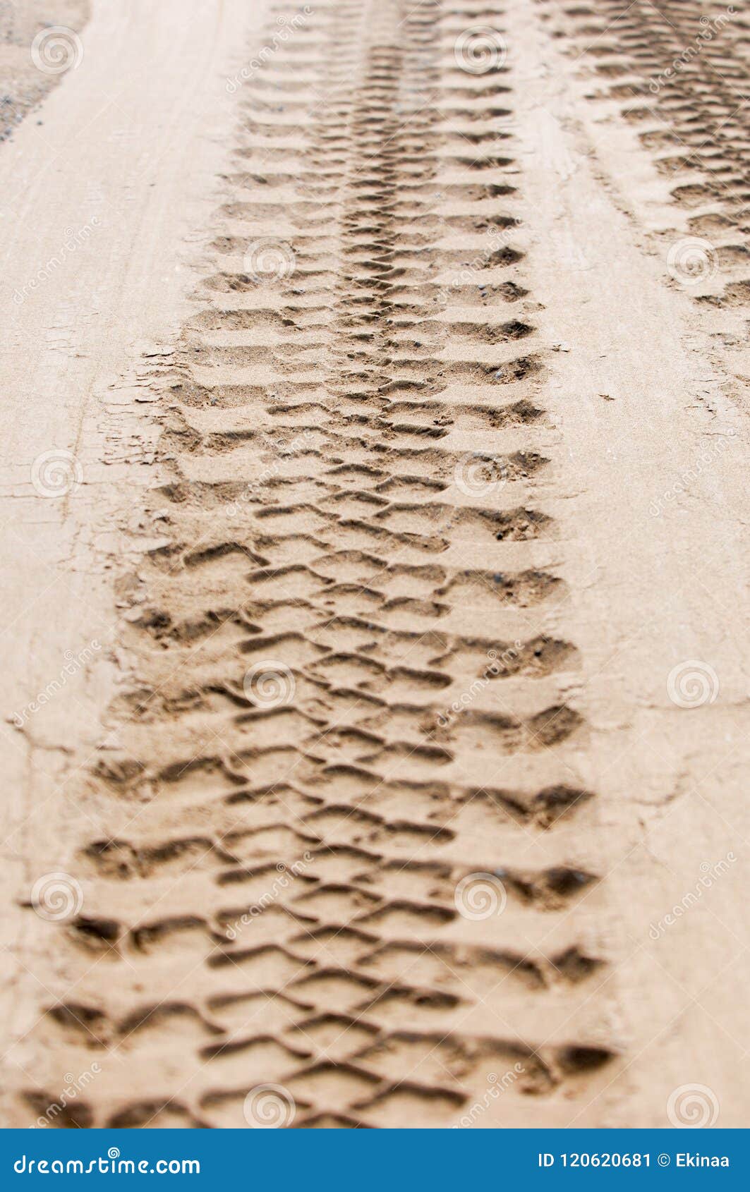 Texture Background, Pattern. Footprints in the Sand from the Tire Tread ...