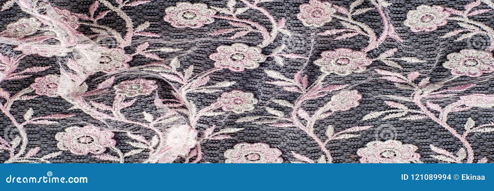 Texture, Background, Pattern. Pink Lace Decorated with Flowers O Stock ...