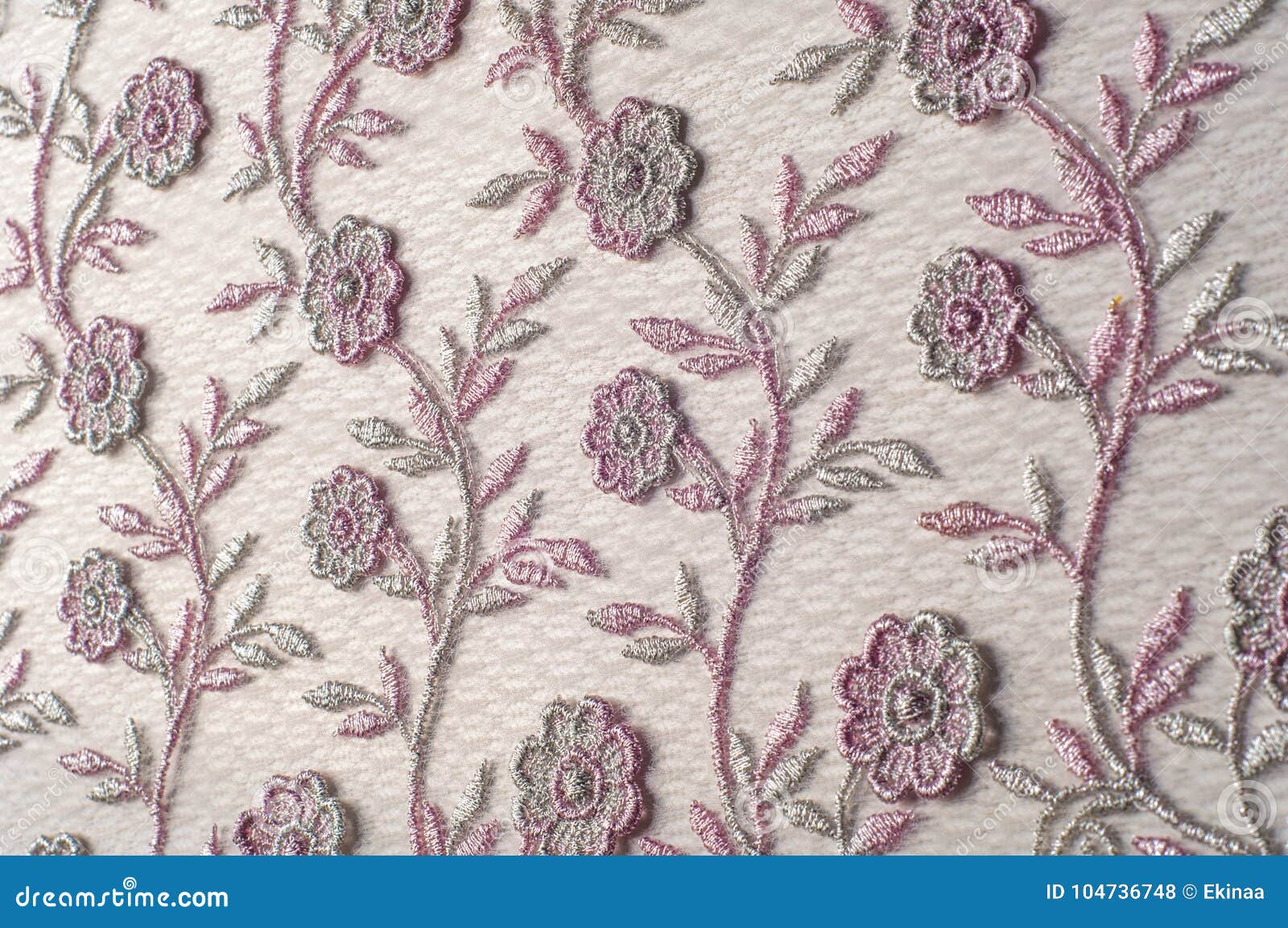 Texture, Background, Pattern. Pink Lace Decorated with Flowers O Stock ...