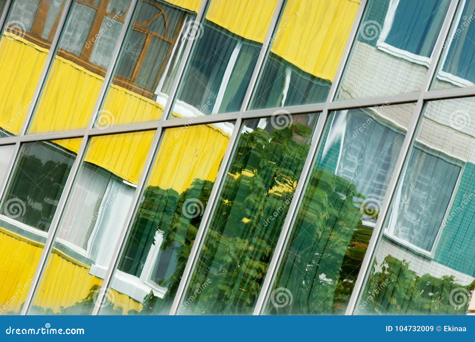 Texture, Background, Pattern. Reflection in the Windows Stock Image ...