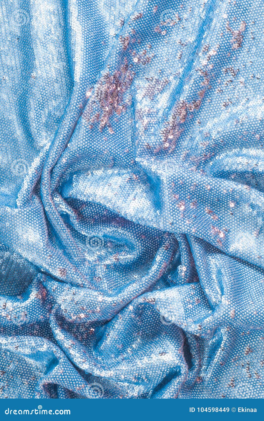 Texture, Background, Pattern. Silk Fabric of Blue Color Embroidered ...