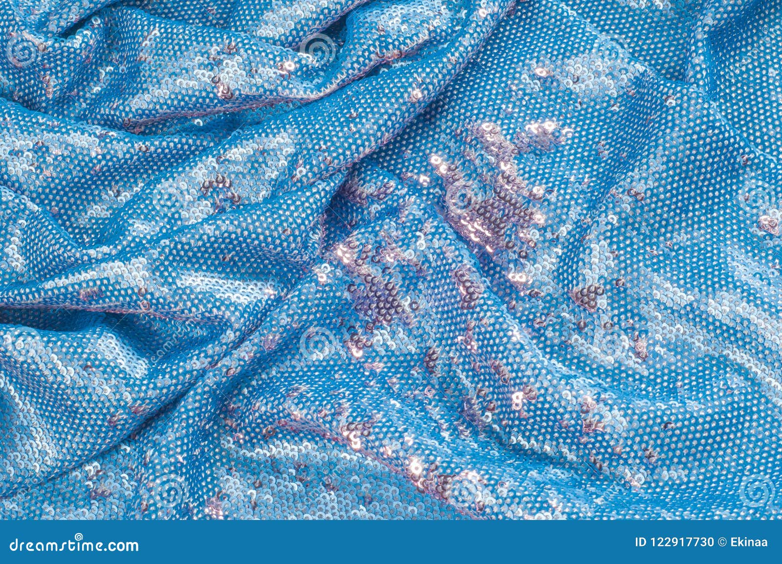 Texture, Background, Pattern. Silk Fabric of Blue Color Embroidered ...