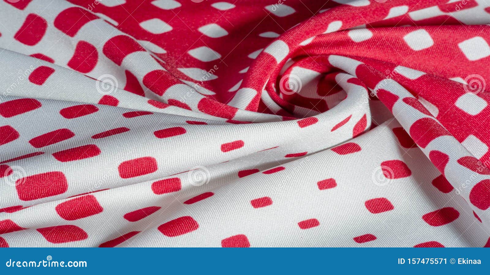 Texture Background Pattern. Silk Fabric with a Pattern of Red Squares ...