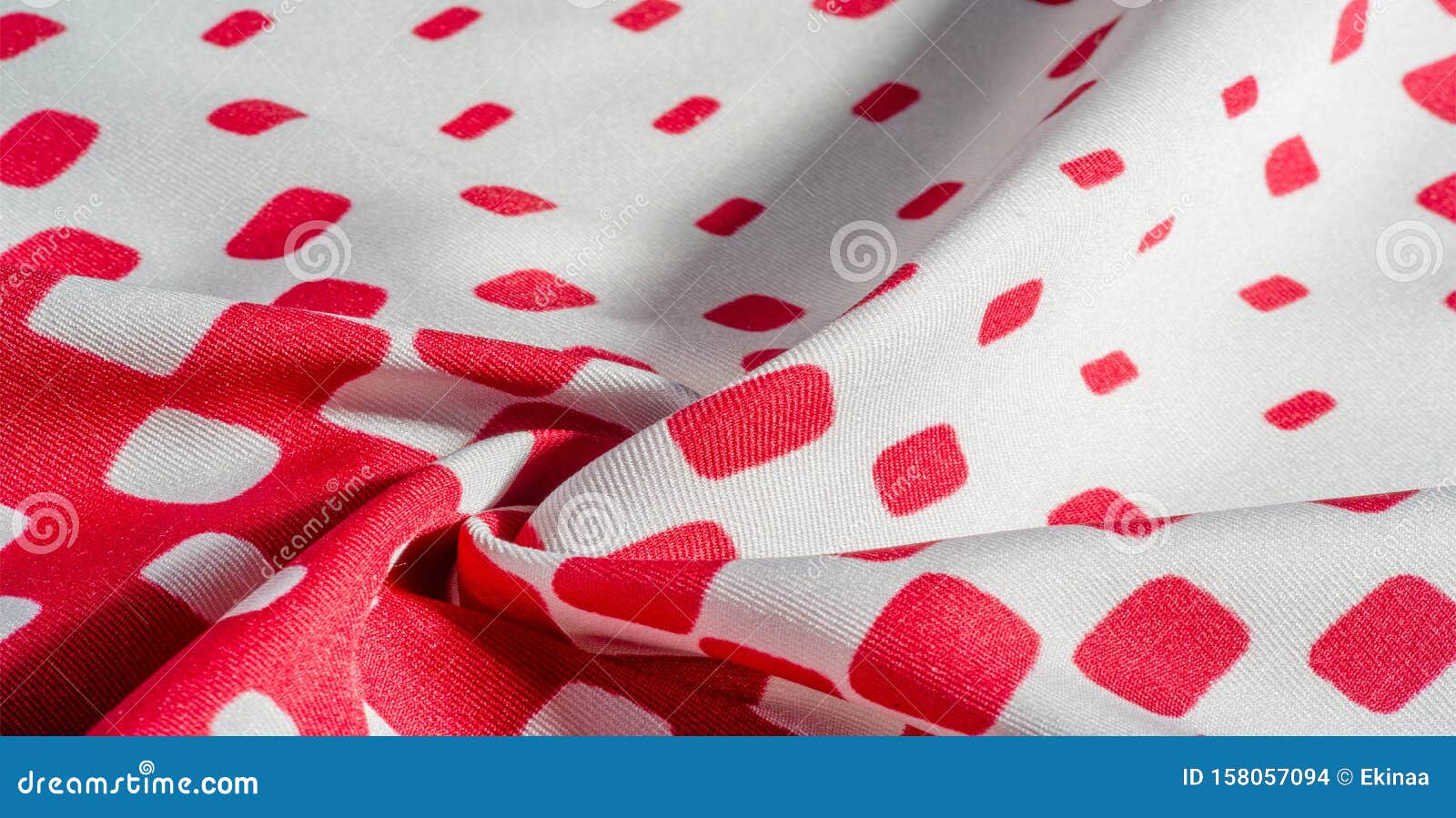 Texture Background Pattern. Silk Fabric with a Pattern of Red Squares ...