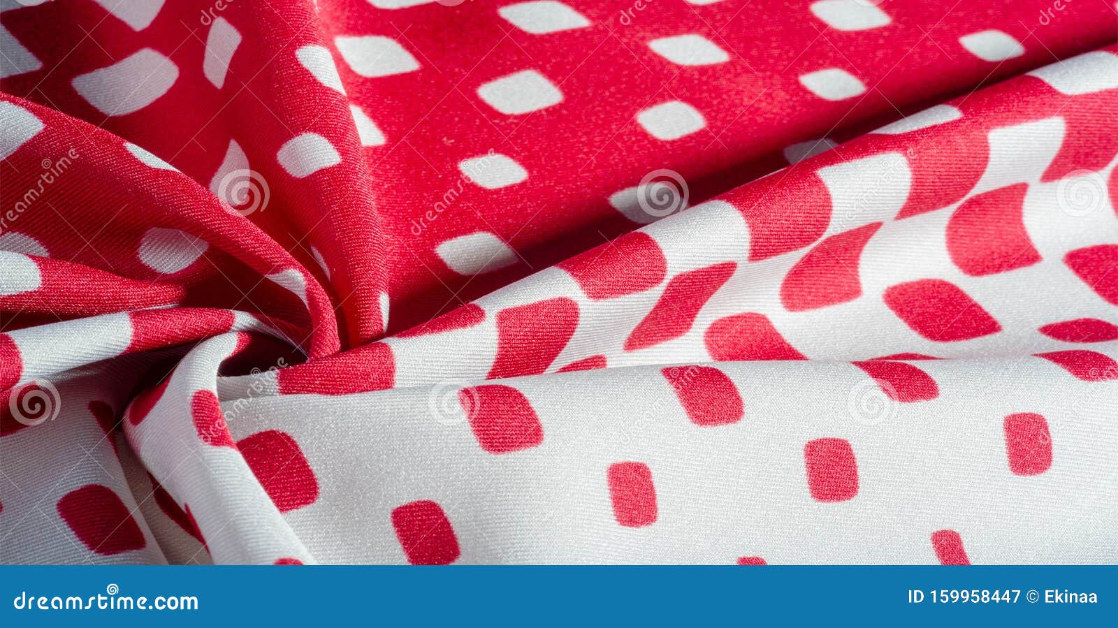 Texture Background Pattern. Silk Fabric with a Pattern of Red Squares ...