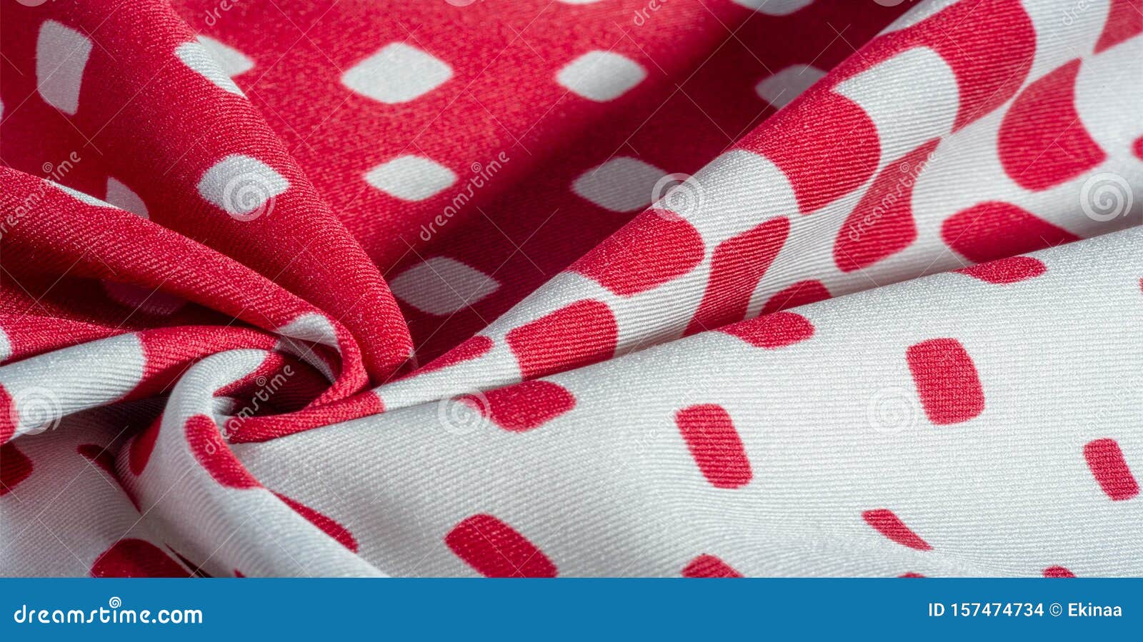 Texture Background Pattern. Silk Fabric with a Pattern of Red Squares ...
