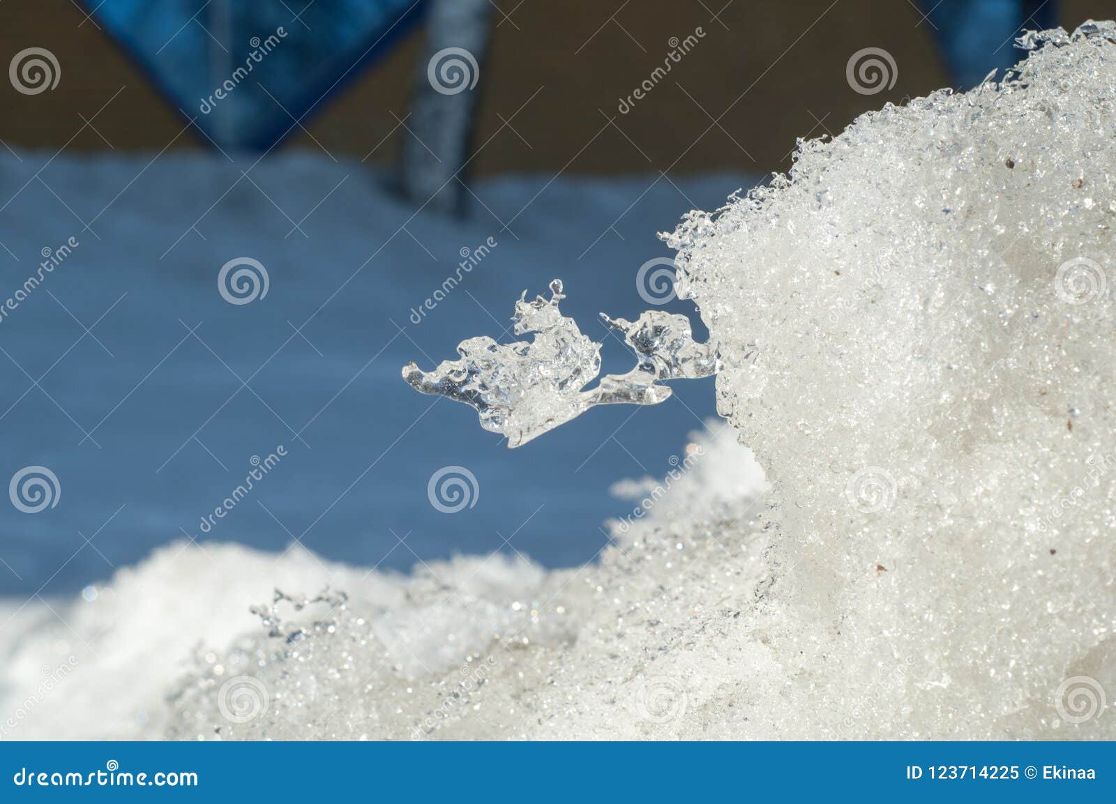 Texture, Background, Pattern. the Spring Snow Melts. the Beginning of a ...