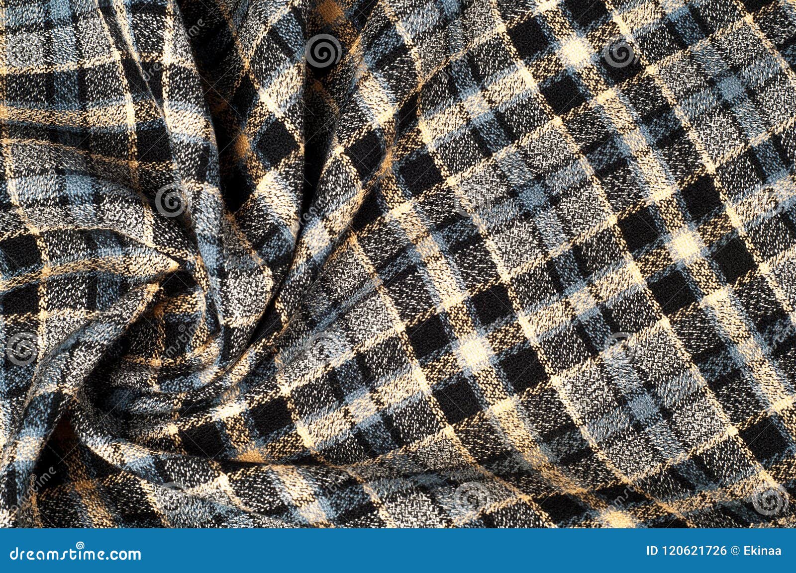 Texture, Background, Pattern. Woolen Fabric in a Cage Stock Photo ...