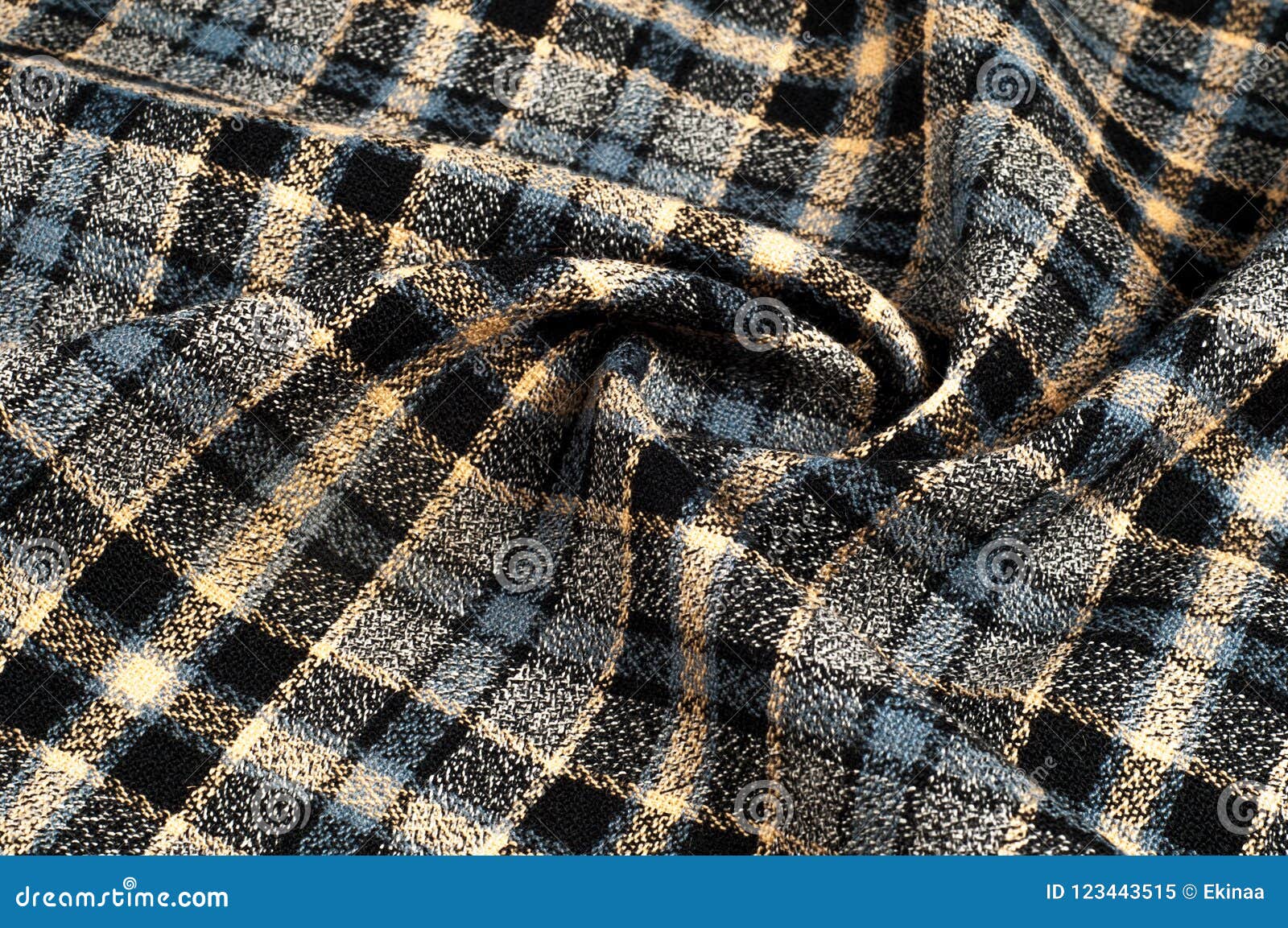 Texture, Background, Pattern. Woolen Fabric in a Cage Stock Image ...