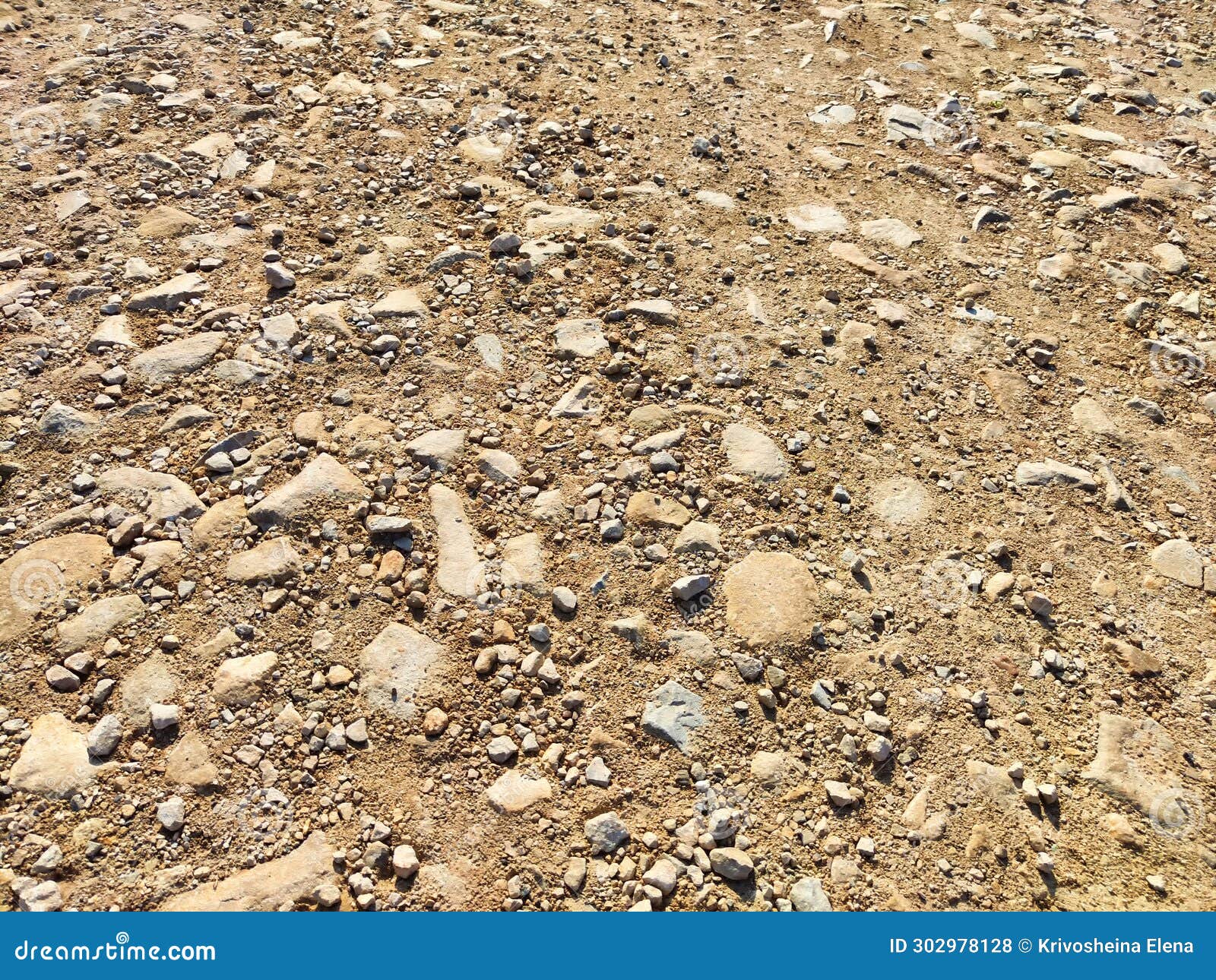 Texture and Background of Podzol Soil with Pebbles. Abstract Earth and ...