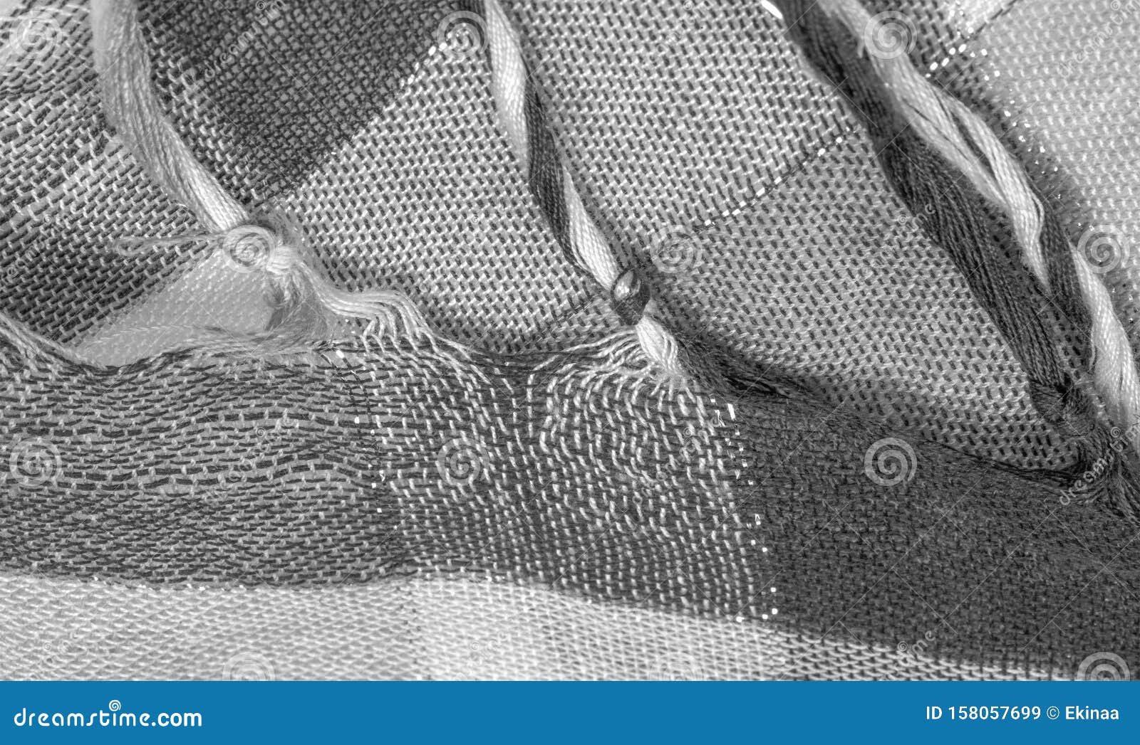 Texture, Background, Silk Scarf Feminine Black and White with a Metal ...