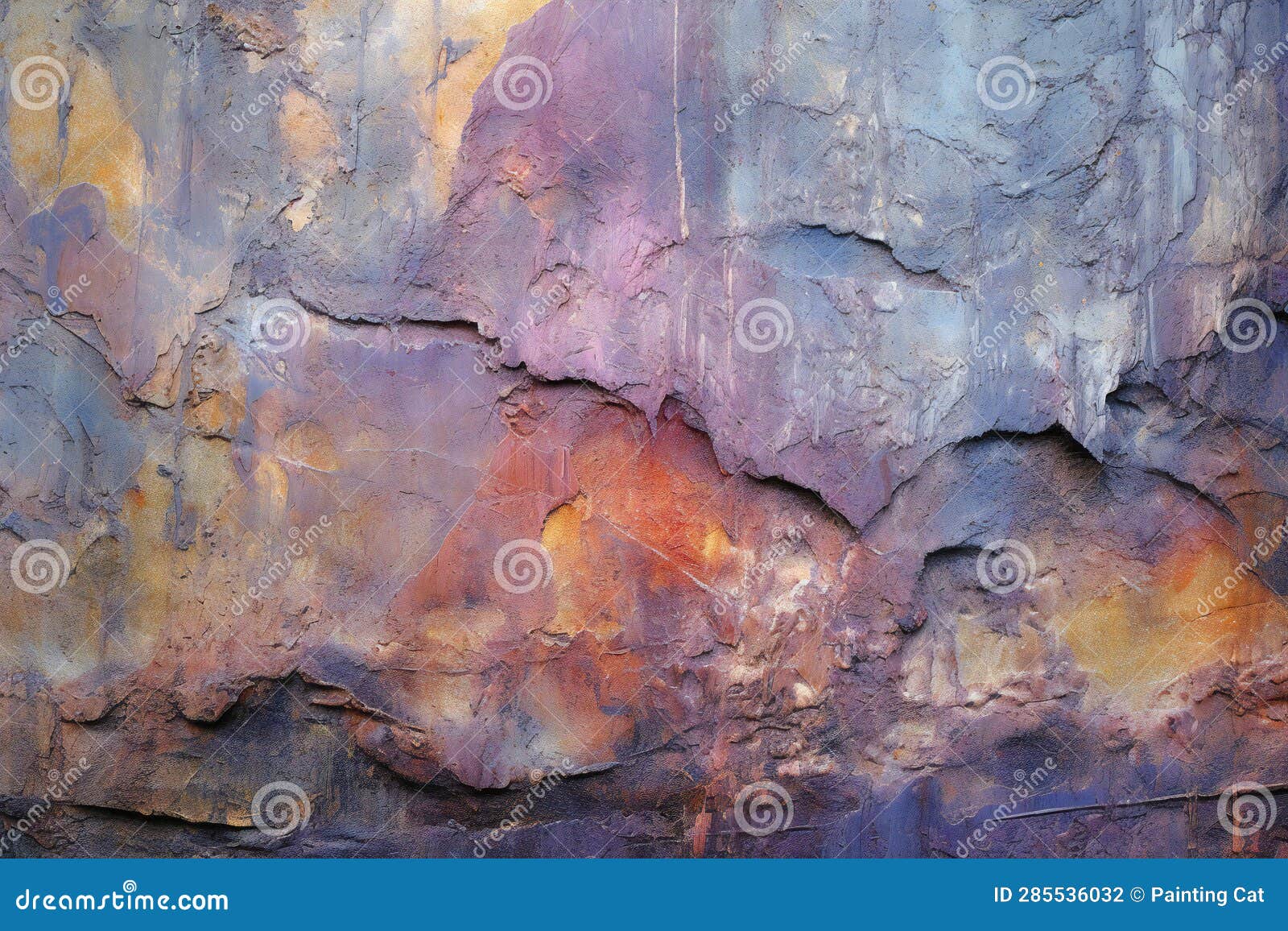 Texture, Background, the Surface of the Concrete is Covered with Multi ...