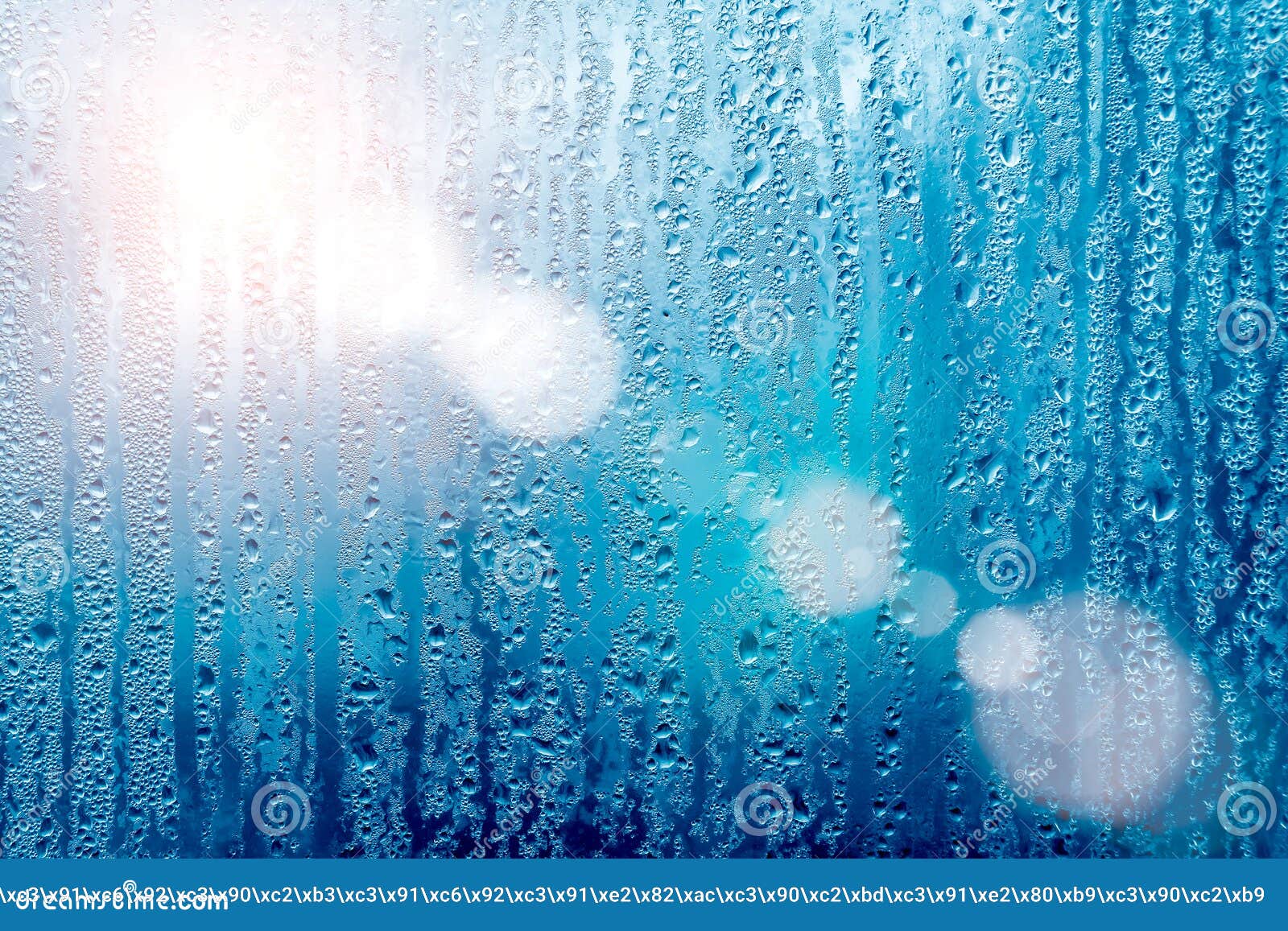 Texture Background Wet Drops of Water Dew on Misted Glass Stock Photo ...