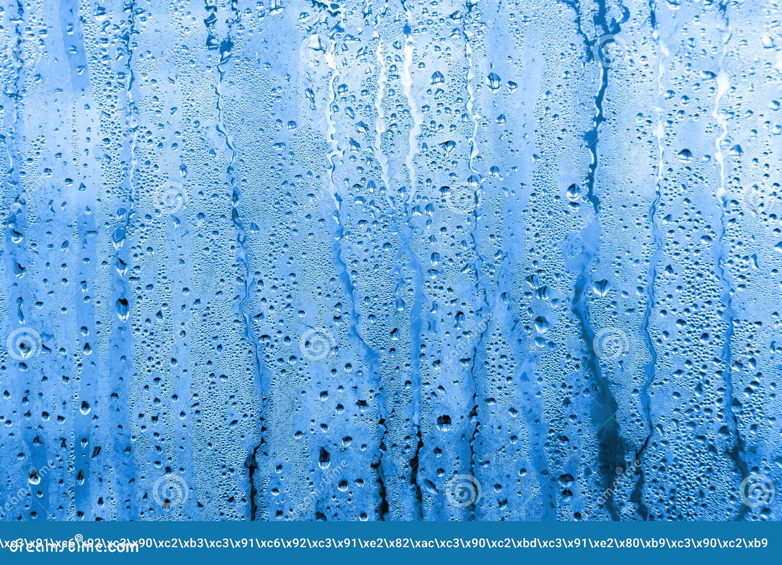 Texture Background Wet Drops of Water Dew on Misted Glass Stock Photo ...