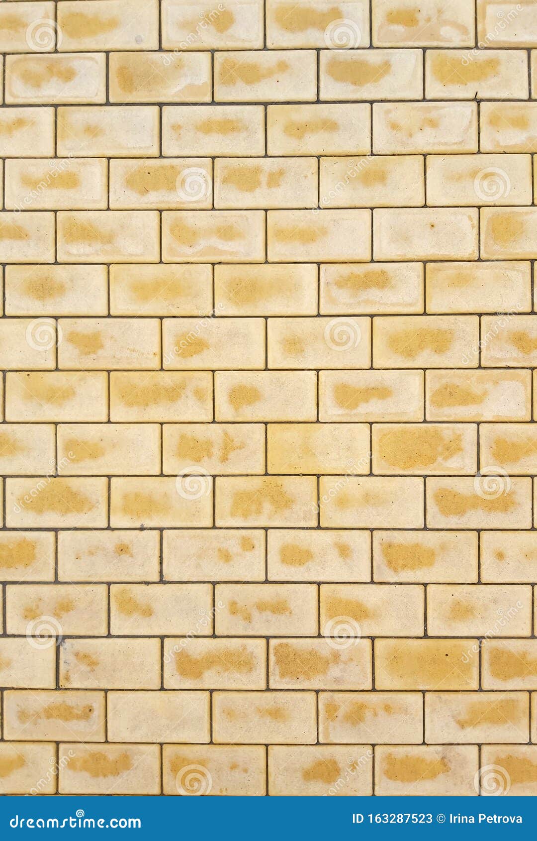 Texture and Background of Yellow Pavers on the Roadway Stock Image ...