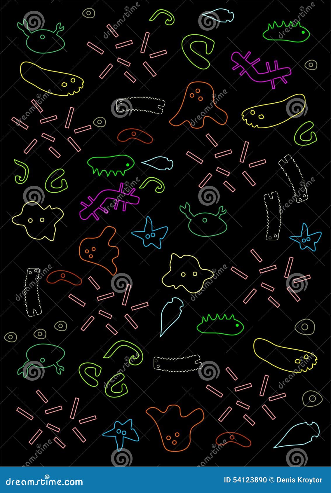 Texture of bacteria. stock vector. Illustration of vector - 54123890