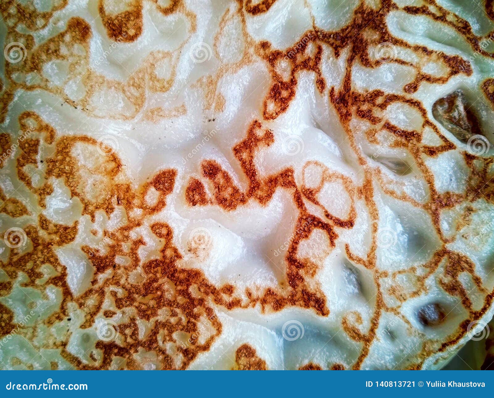 Texture Baked Homemade Pancakes with a Beautiful Pattern Close Up Stock ...