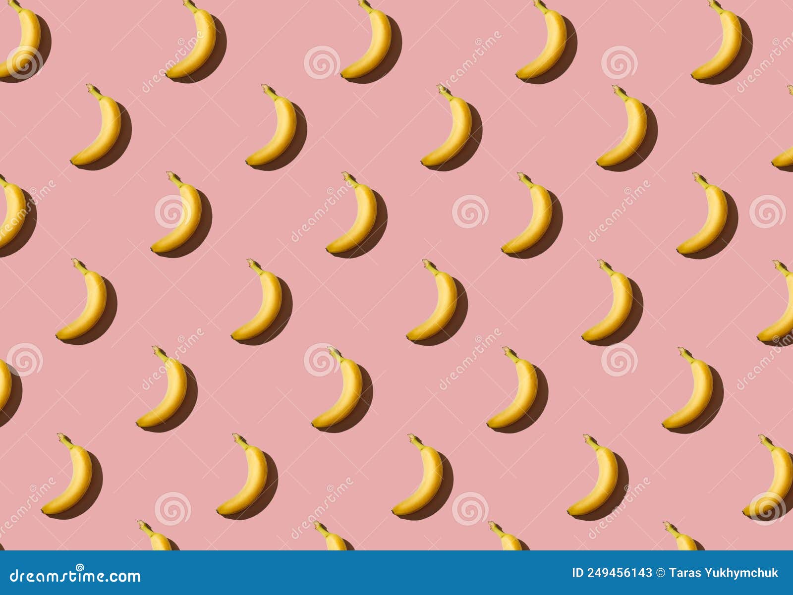 Texture of Bananas on a Pink Background Stock Illustration ...