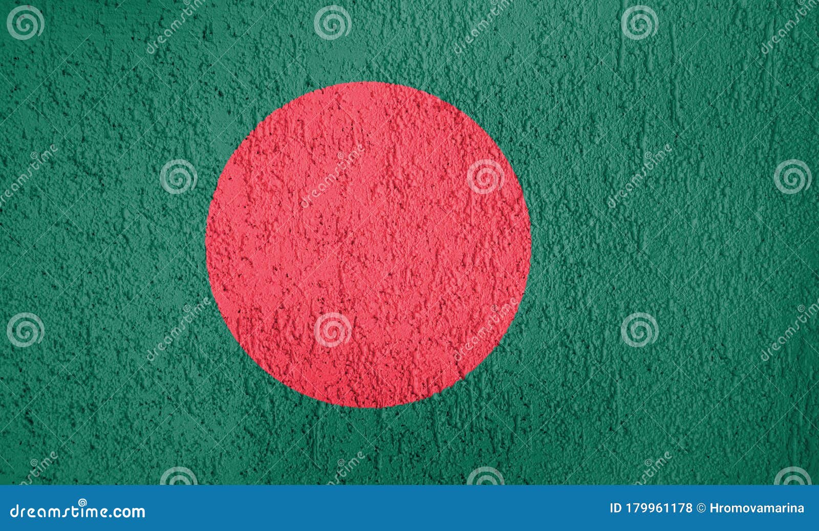 Texture of Bangladesh Flag on the Wall of Plaster. Stock Photo - Image ...