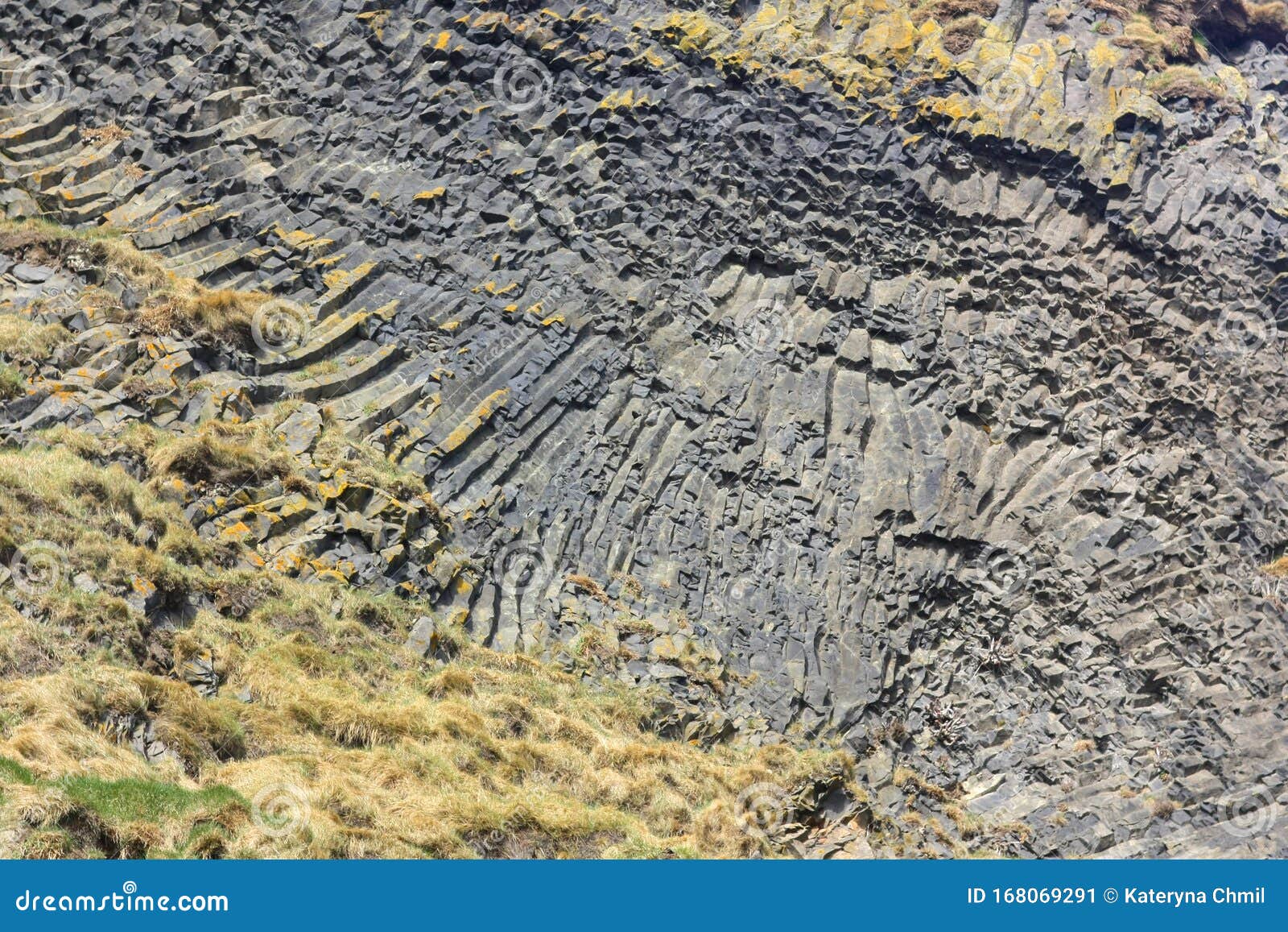 The Texture of the Basalt Cave in Iceland Closeup Stock Image - Image ...