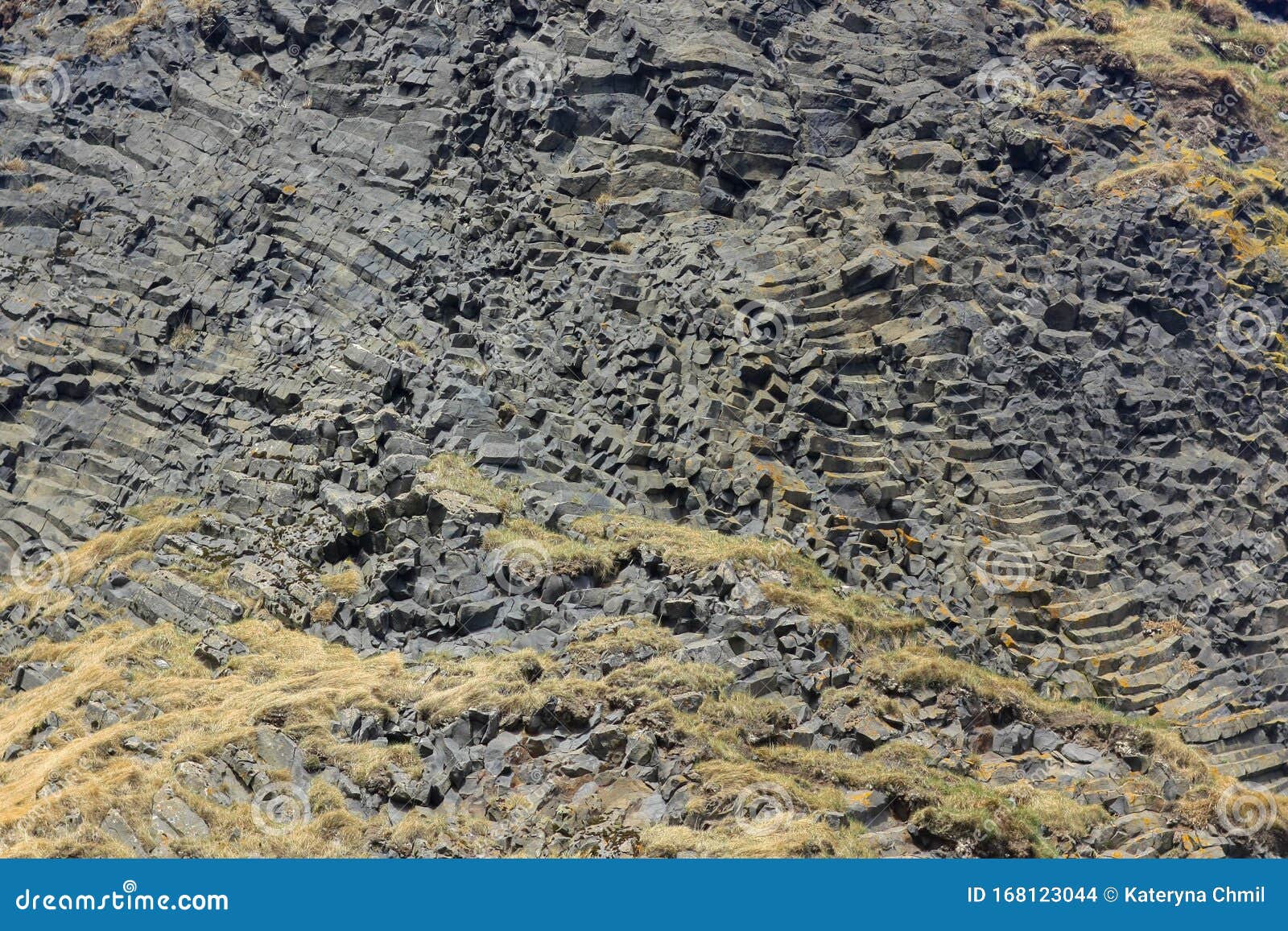 The Texture of the Basalt Cave in Iceland Closeup Stock Photo - Image ...