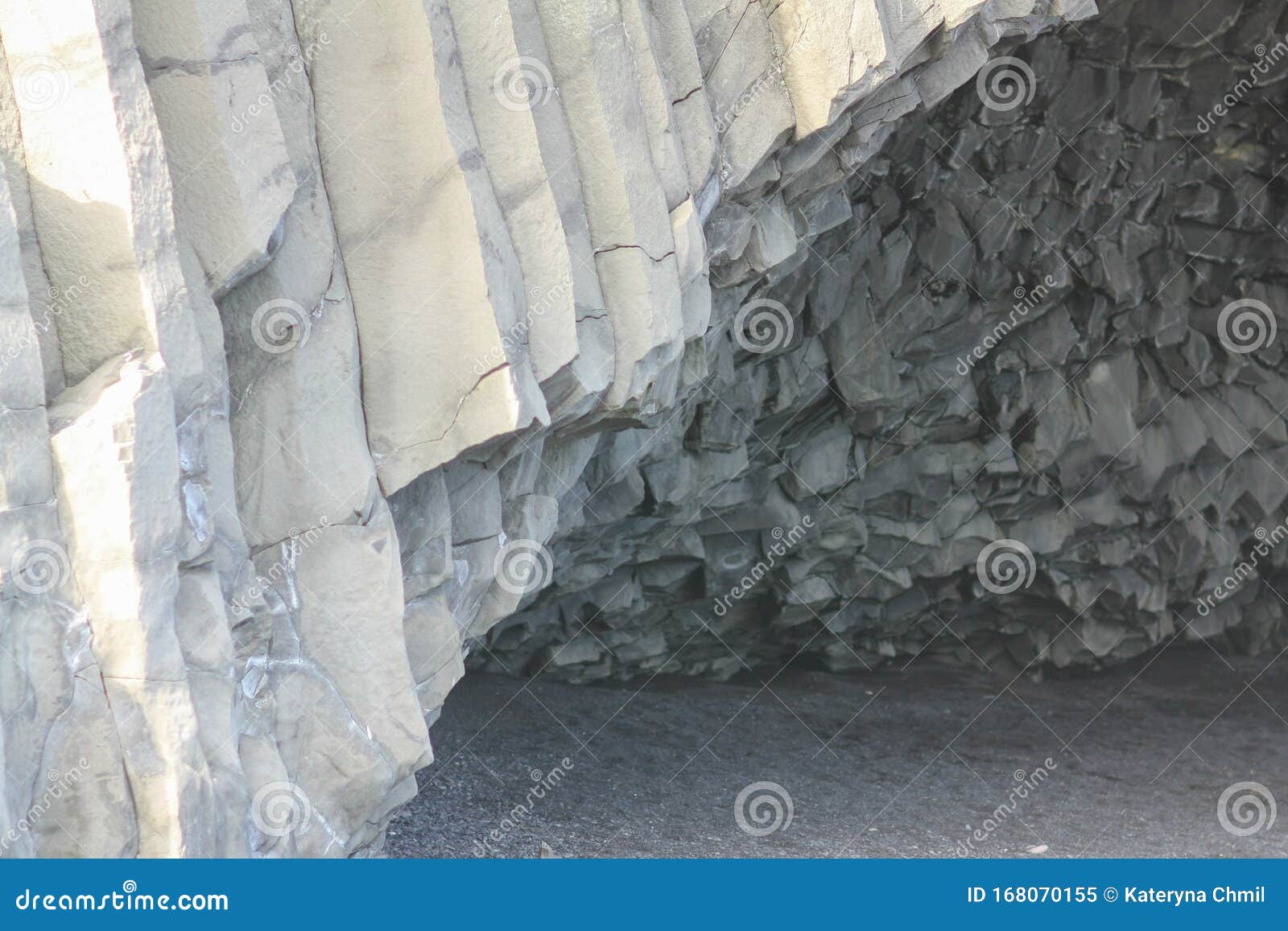 The Texture of the Basalt Cave in Iceland Closeup Stock Image - Image ...