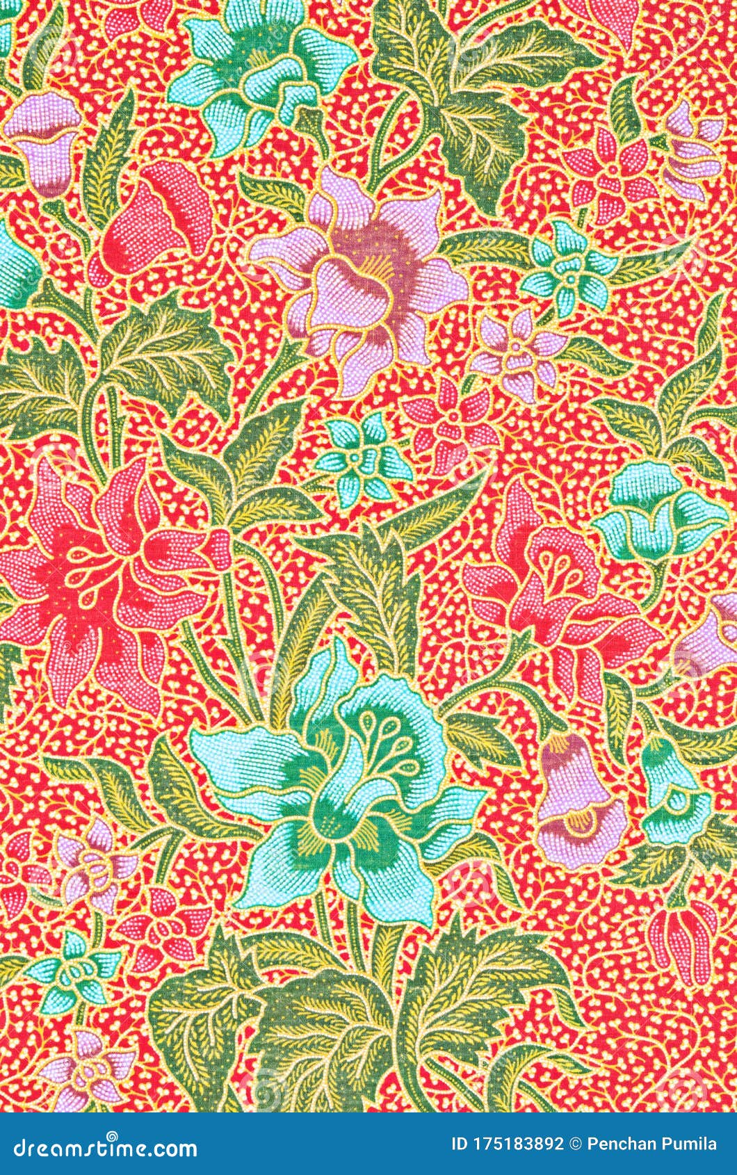 Texture of the Beautiful of Art Thai Batik Pattern Stock Photo - Image ...