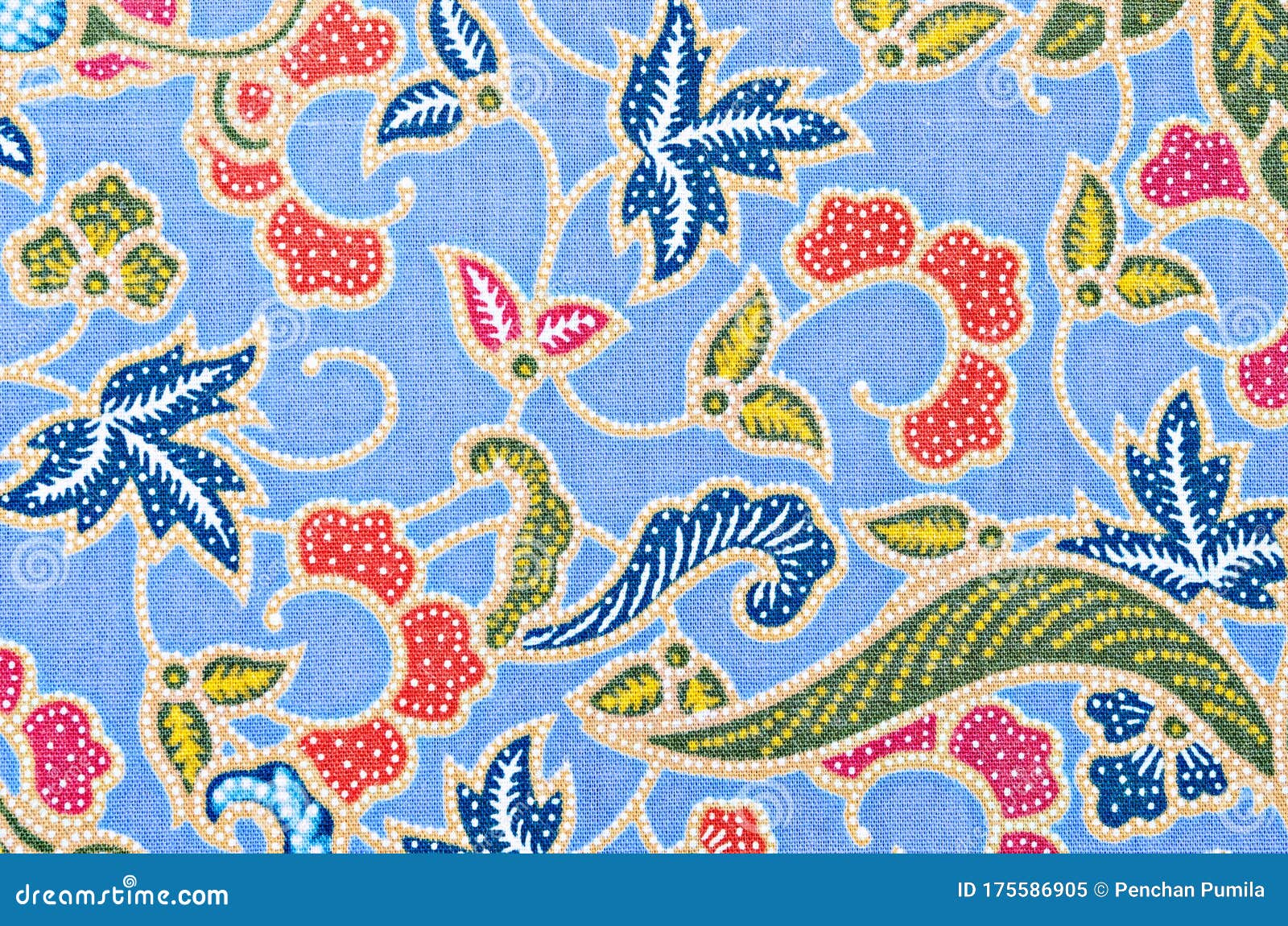 Texture of the Beautiful of Art Thai Batik Pattern Stock Image - Image ...